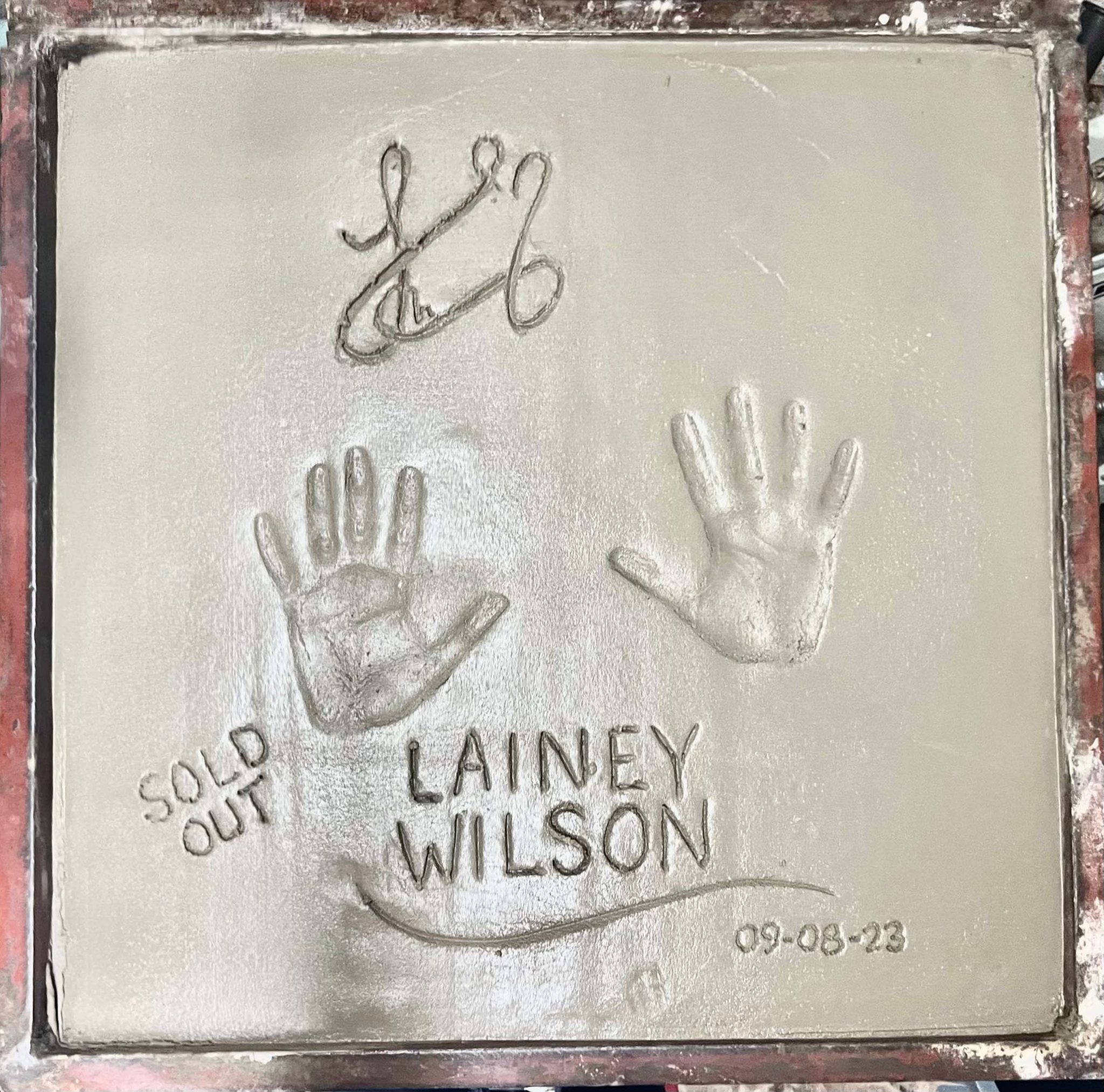 World Famous "Wall of Fame" Handprints at Billy Bob's Texas